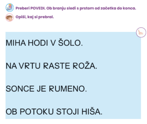 Bralne vaje za 1. razred – učenje branja - Alenka Stare